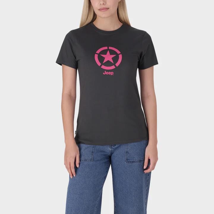 Jeep Womens Tees Iconic Star Short Sleeve Tee Ch – Brands Megastore