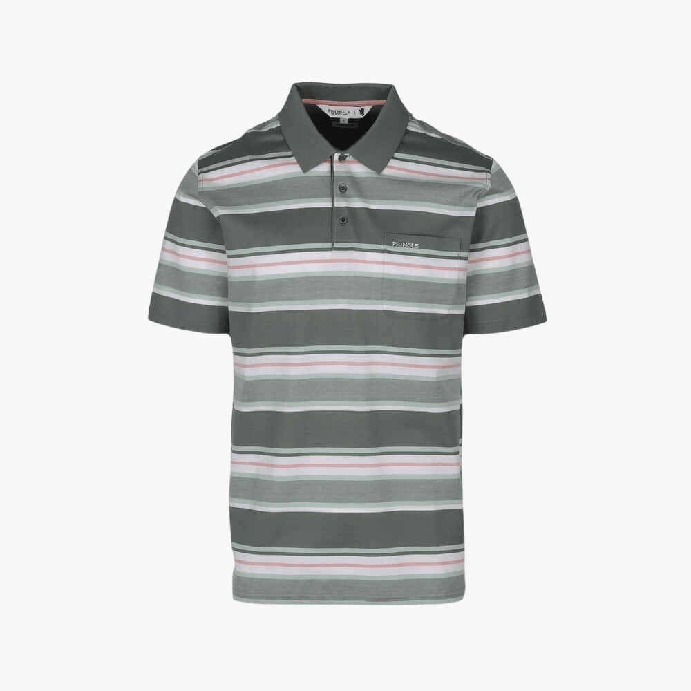 Pringle Mens Stephen Mercerised Golfer Green – Brands Megastore