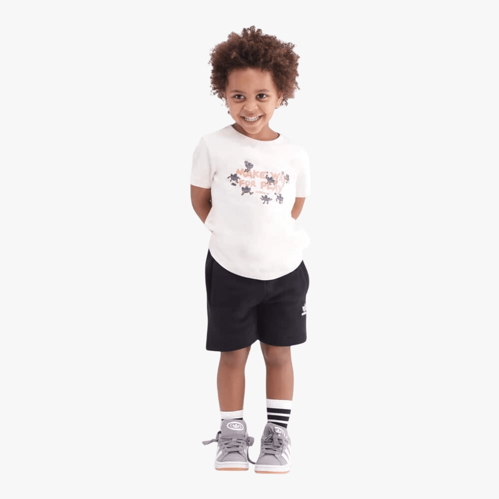 Adidas Boys Logo Play 3 Short Sleeve Tee Worn White Beige – Brands ...