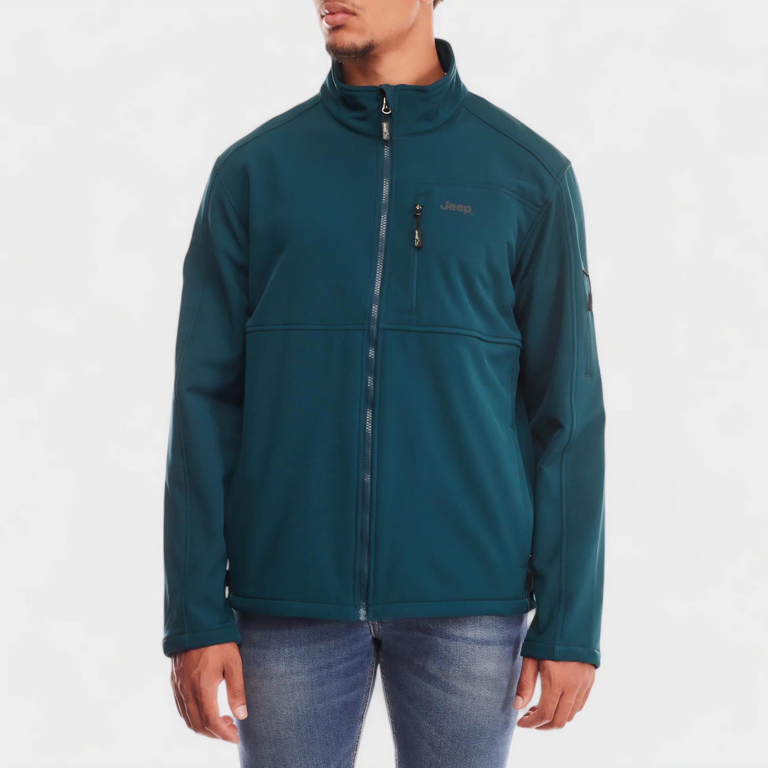 Jeep Mens Funnel Neck Soft Shell Jacket Oceanic – Brands Megastore