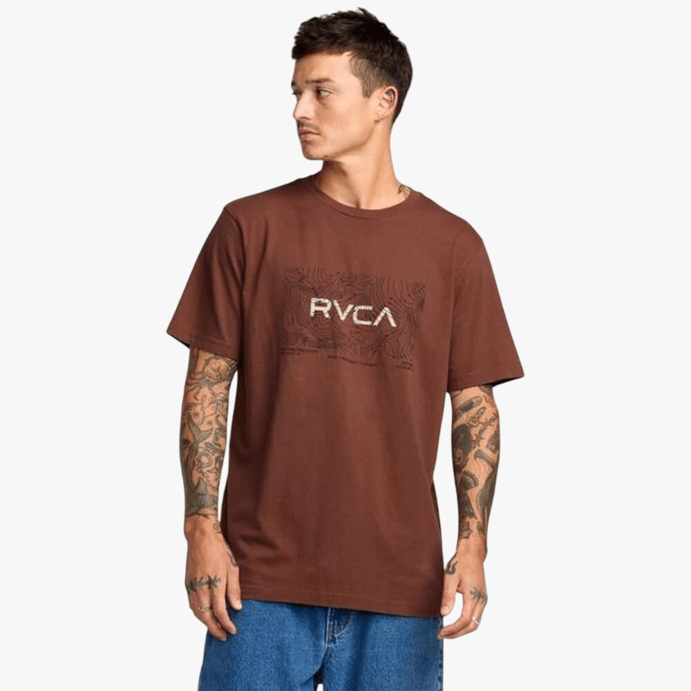Rvca Mens Tees Topo Xl Red Stitch Short Sleeve Tee – Brands Megastore