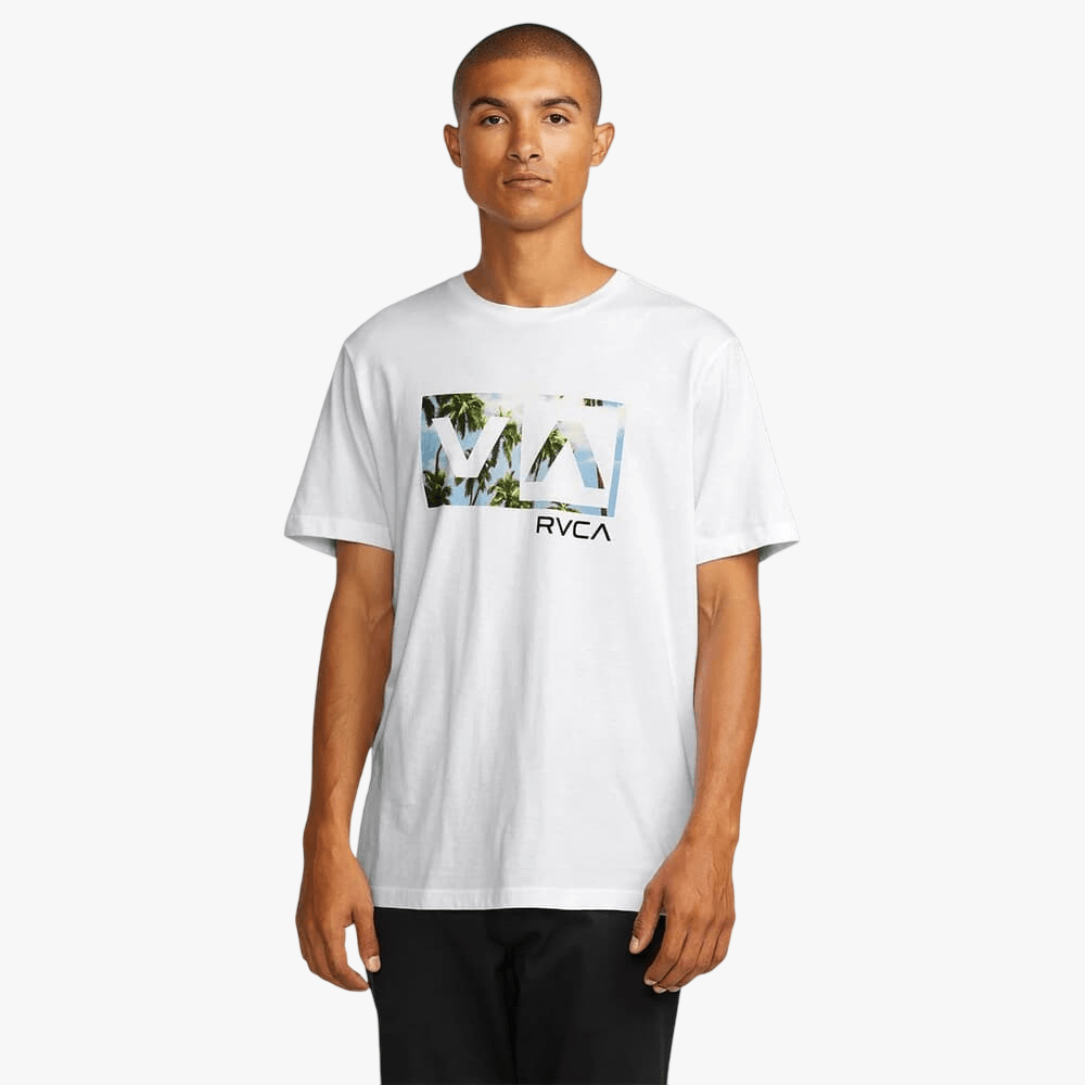 Rvca Mens Tees Balance Box Short Sleeve Tee White – Brands Megastore