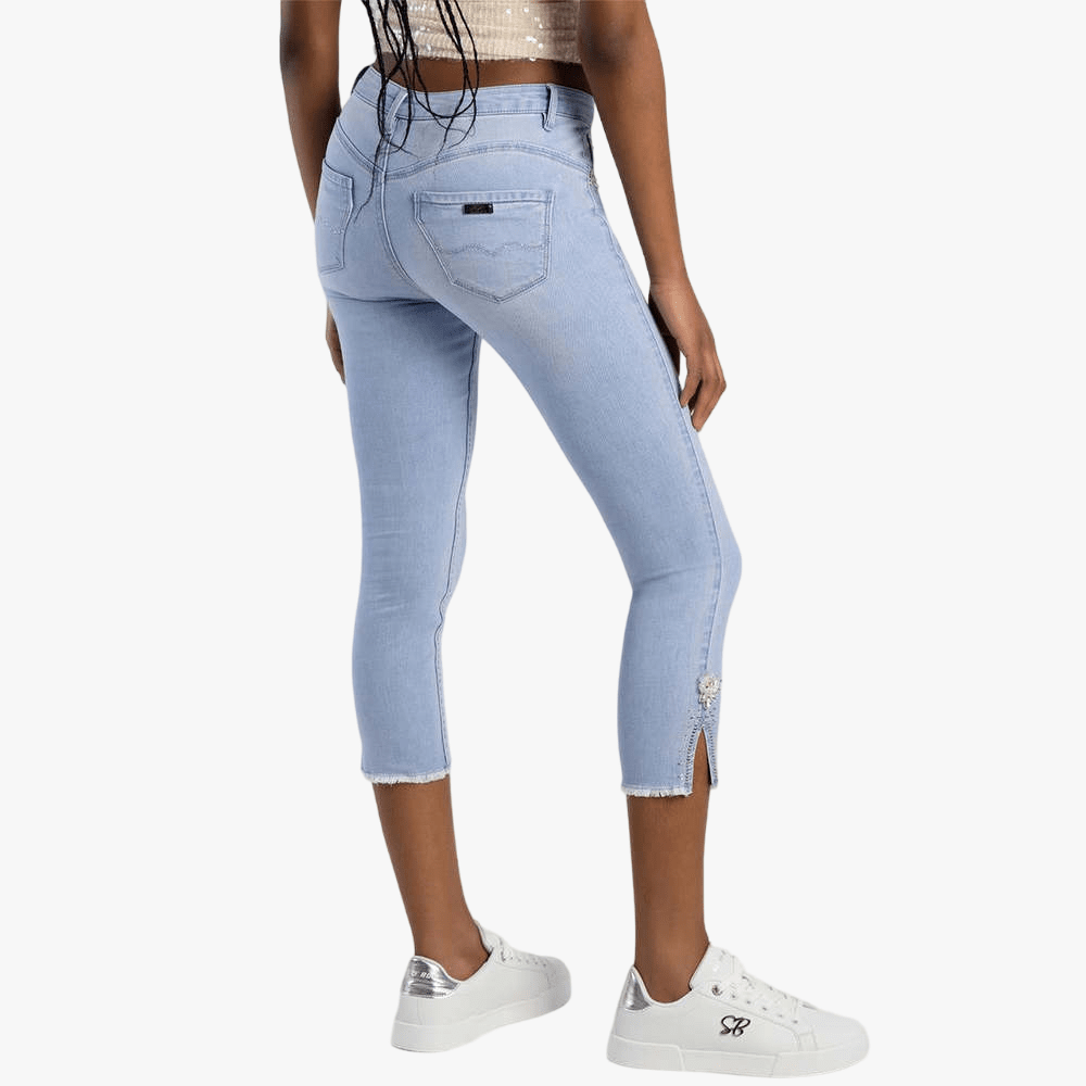 Sissy Boy Capri With Slit Diamante Periwinkle – Brands Megastore