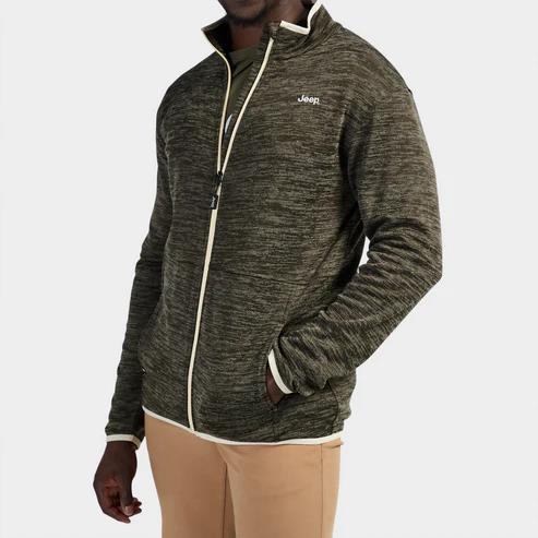 Jeep Mens Jackets Fleece Zip Through Mid Layer Hoo – Brands Megastore