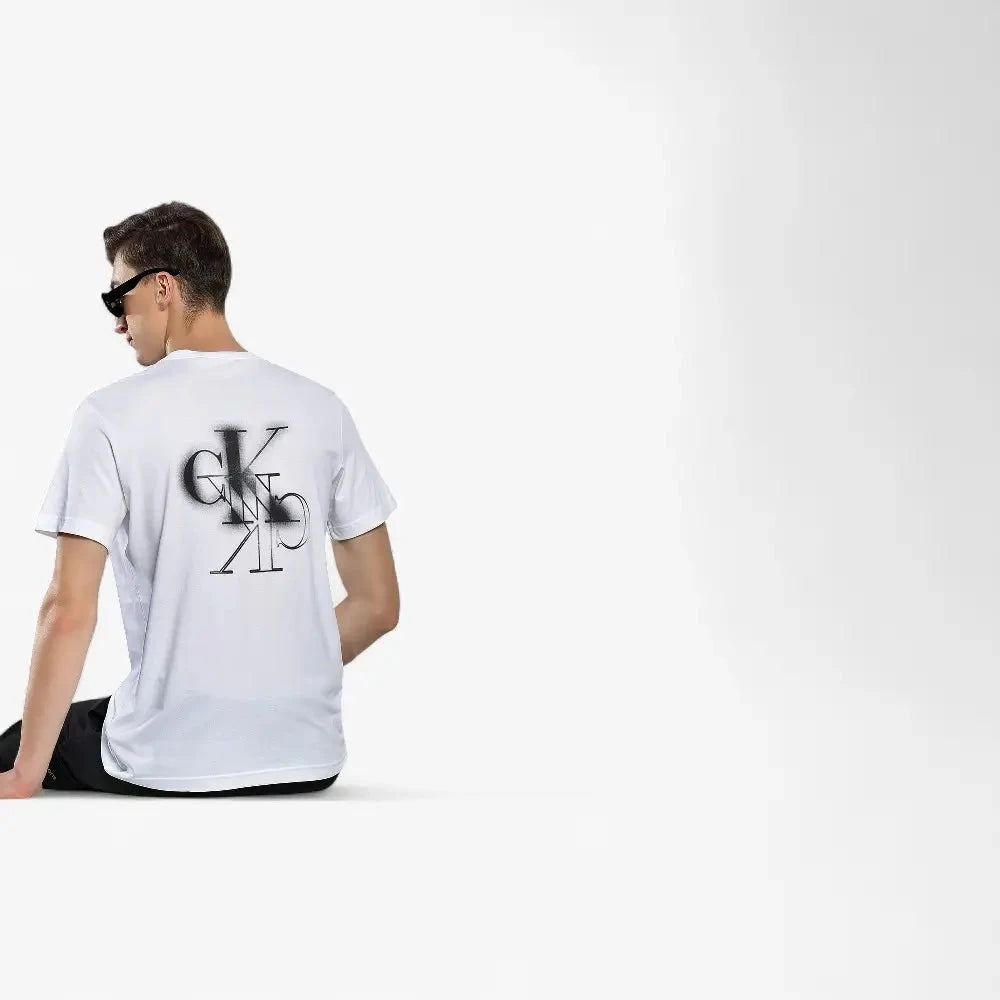 Calvin Klein Mens Tees Mirrored Ck Logo Te – Brands Megastore