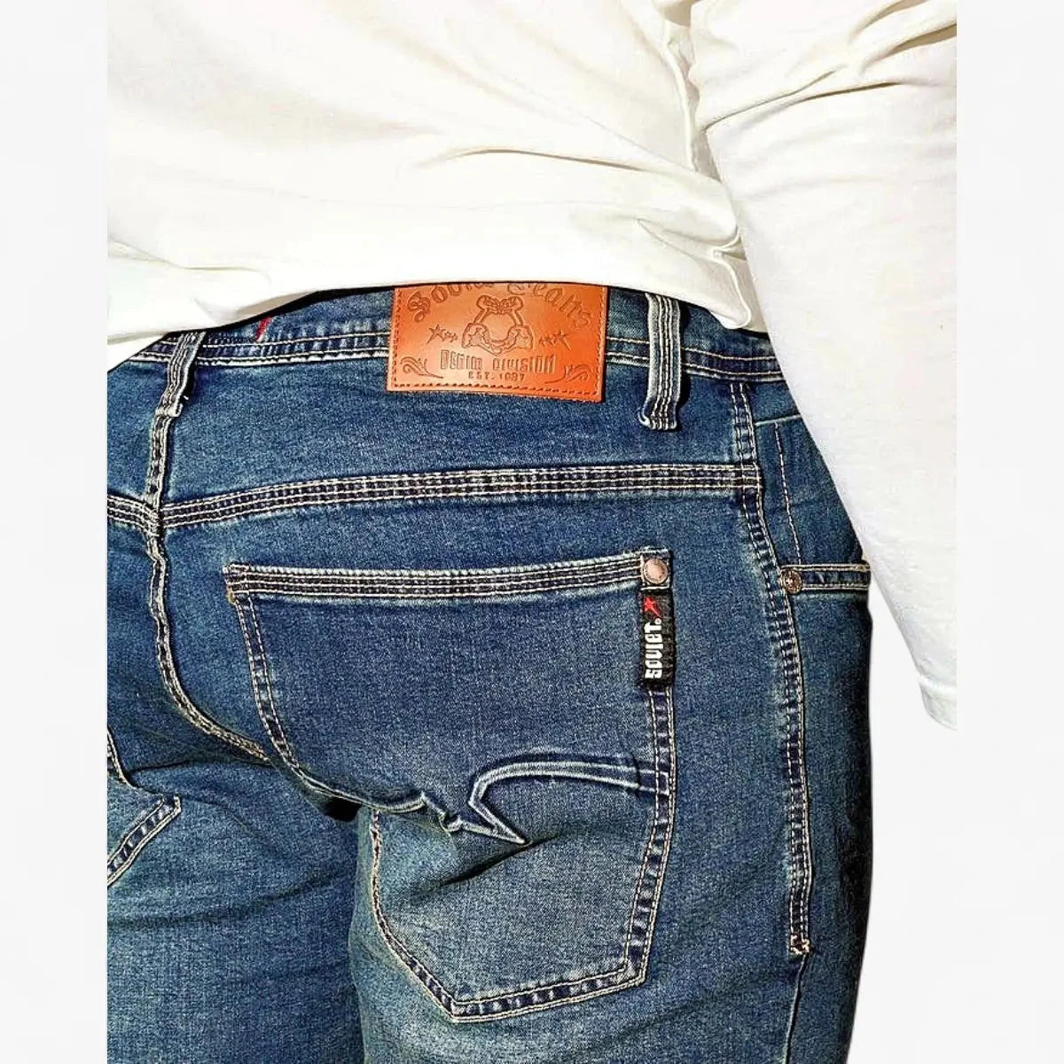 Soviet Mens Terminator #12 Straight Leg Jean Tea Stain – Brands Megastore